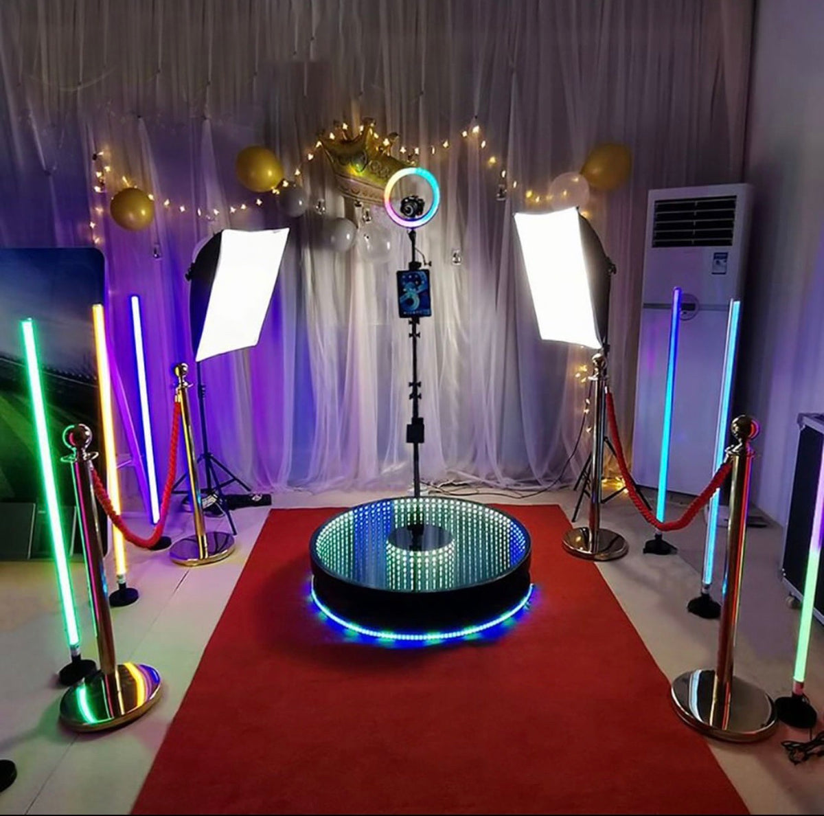 INFINITY 360 Photo Booth Tempered Glass LED Automatic 360 Platform INFINITY 360 Photo Booth Tempered Glass LED Automatic 360 Platform